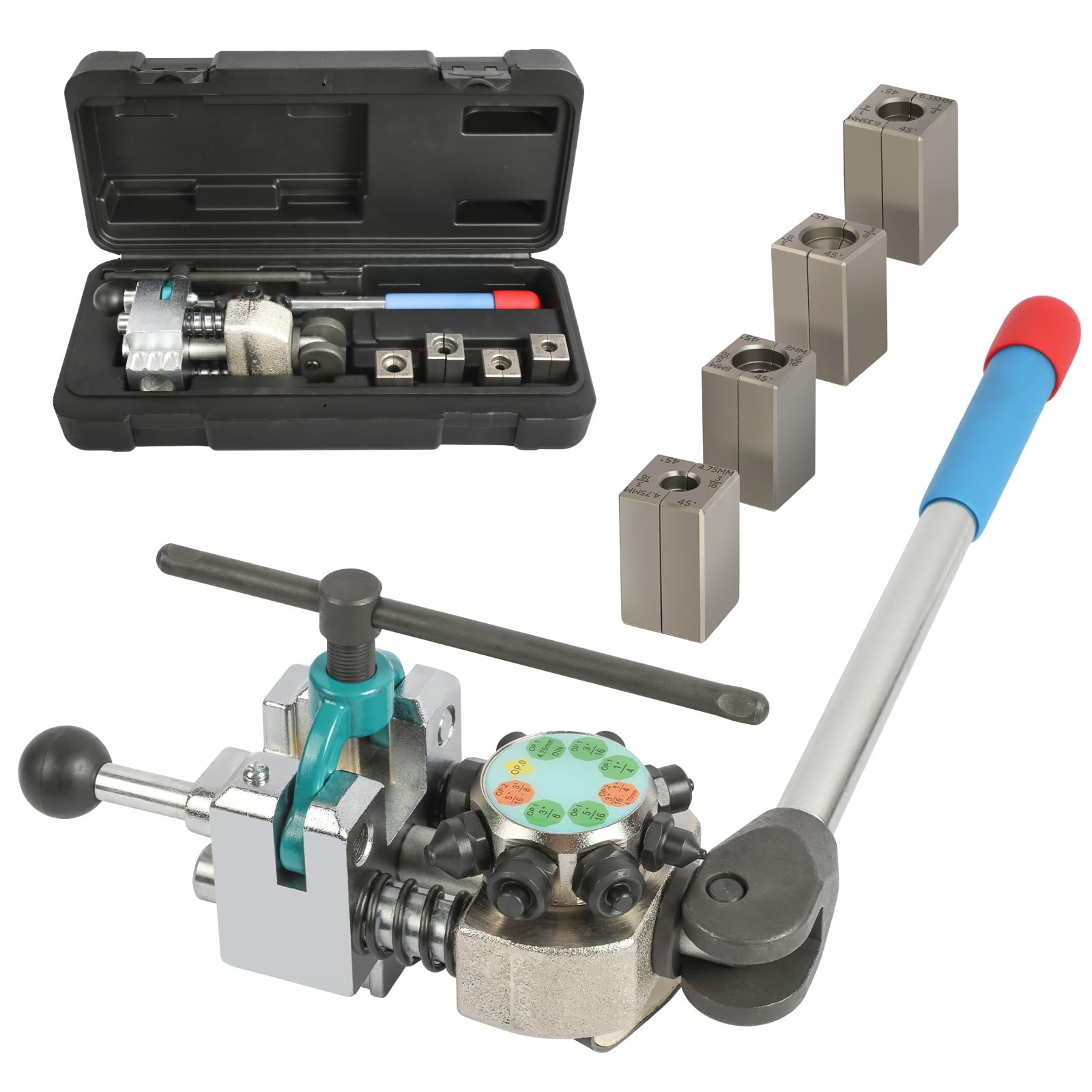 Professional Brake Line Flaring Tool Kit 45 Degree Flare, Single Flare ...