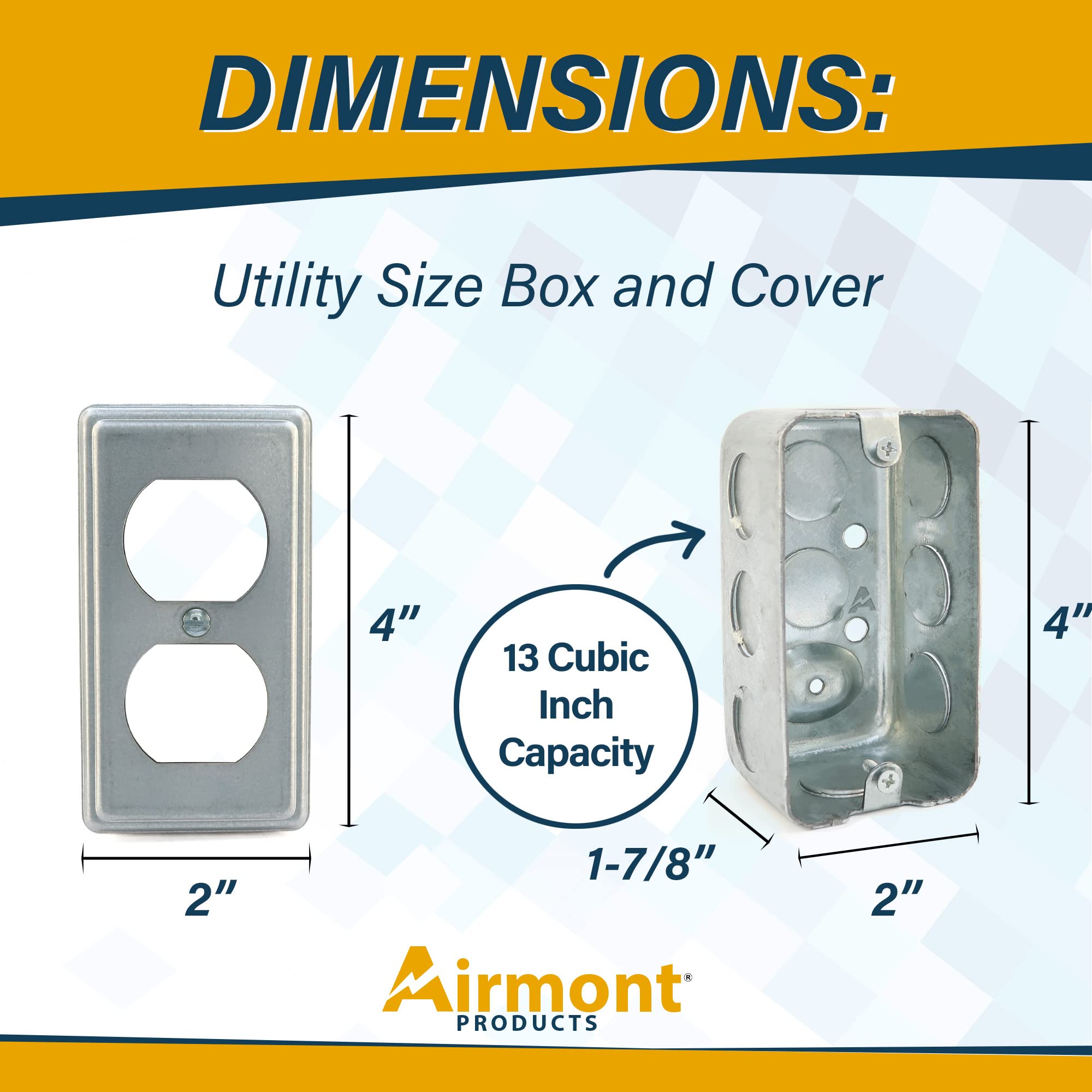 Mua Outlet Box Kit, 2x4'' Utility Electrical Box, Duplex Receptacle 2x4 ...