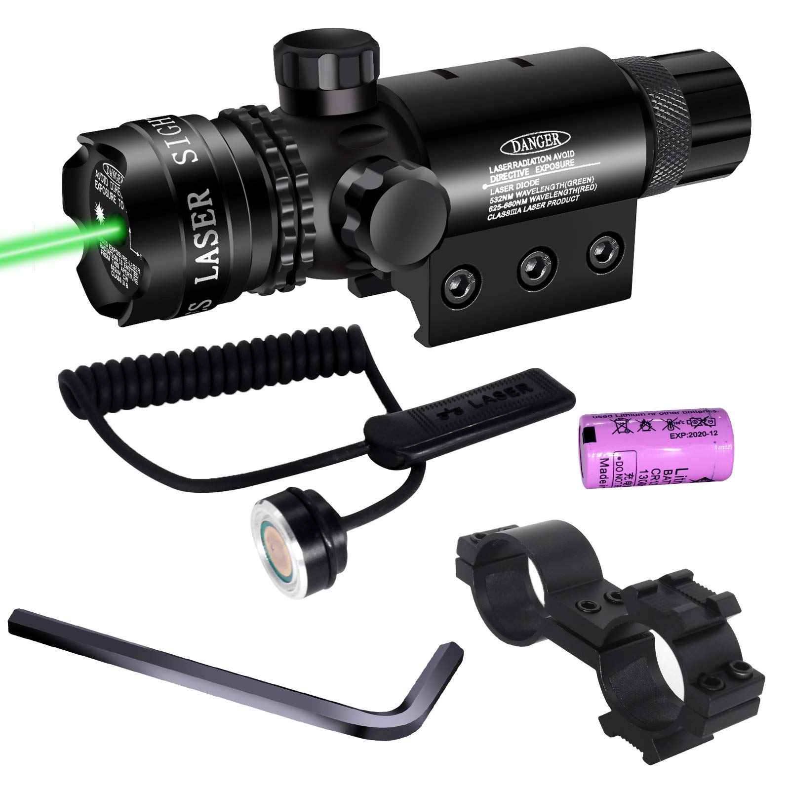 Buy AWOTAC Green Laser Dot with Picatinny Rail - Include Remote ...