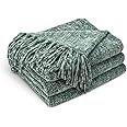 Amazon.com: CozeCube Chenille Throw Blanket for Couch, Cozy Soft Throw Blanket with Fringe ...