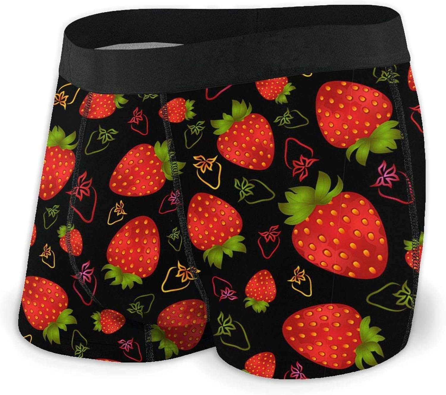 AOOEDM Red Strawberry Mens Breathable Underwear Stretch Waistband Boxer ...