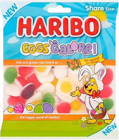 Haribo Eggs Galore! Easter Fruity Foam Gummy Sweets 180g: Amazon.co.uk ...
