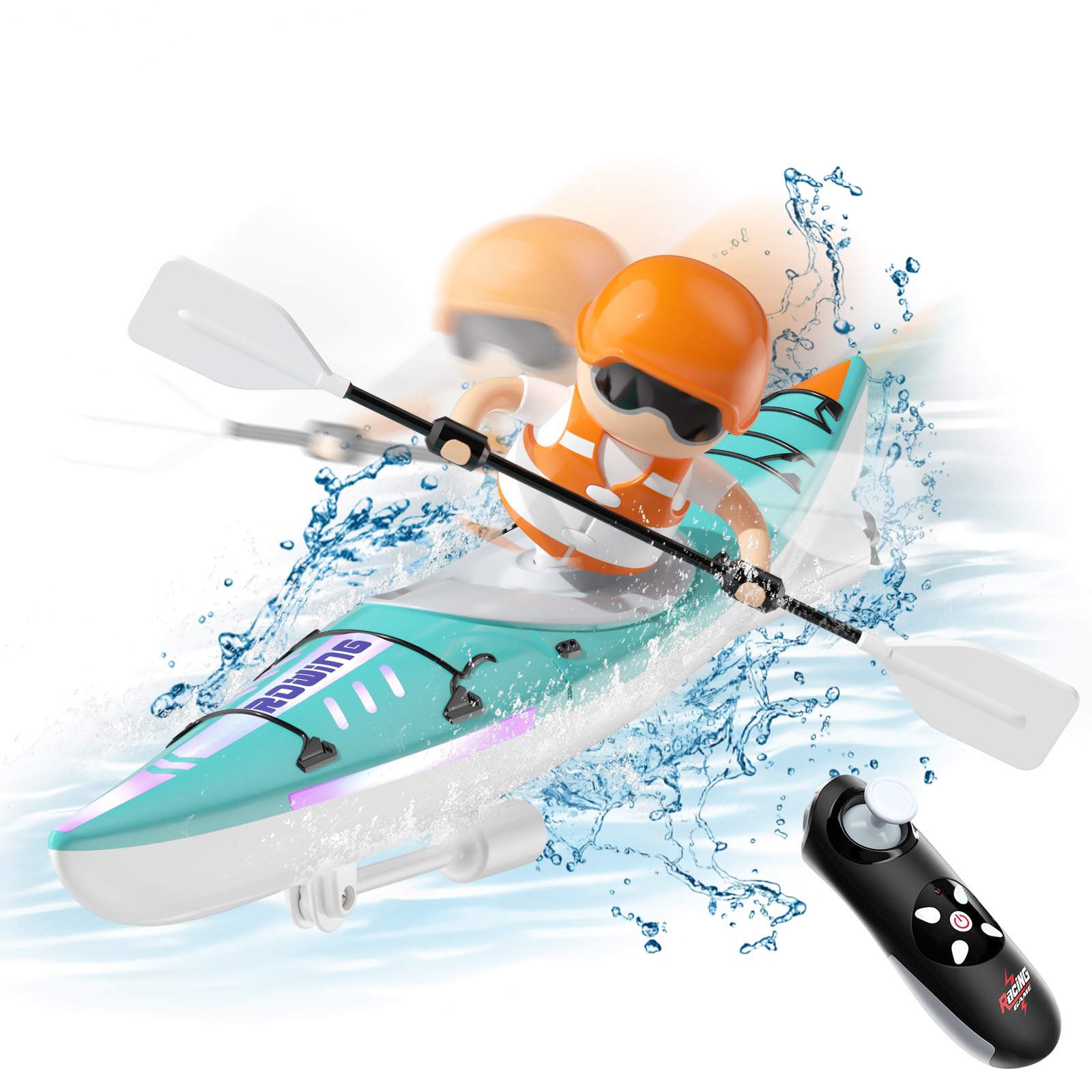 Carox Remote Control Boat for Kids, RC Kayak Boat, RC Submarine Led ...