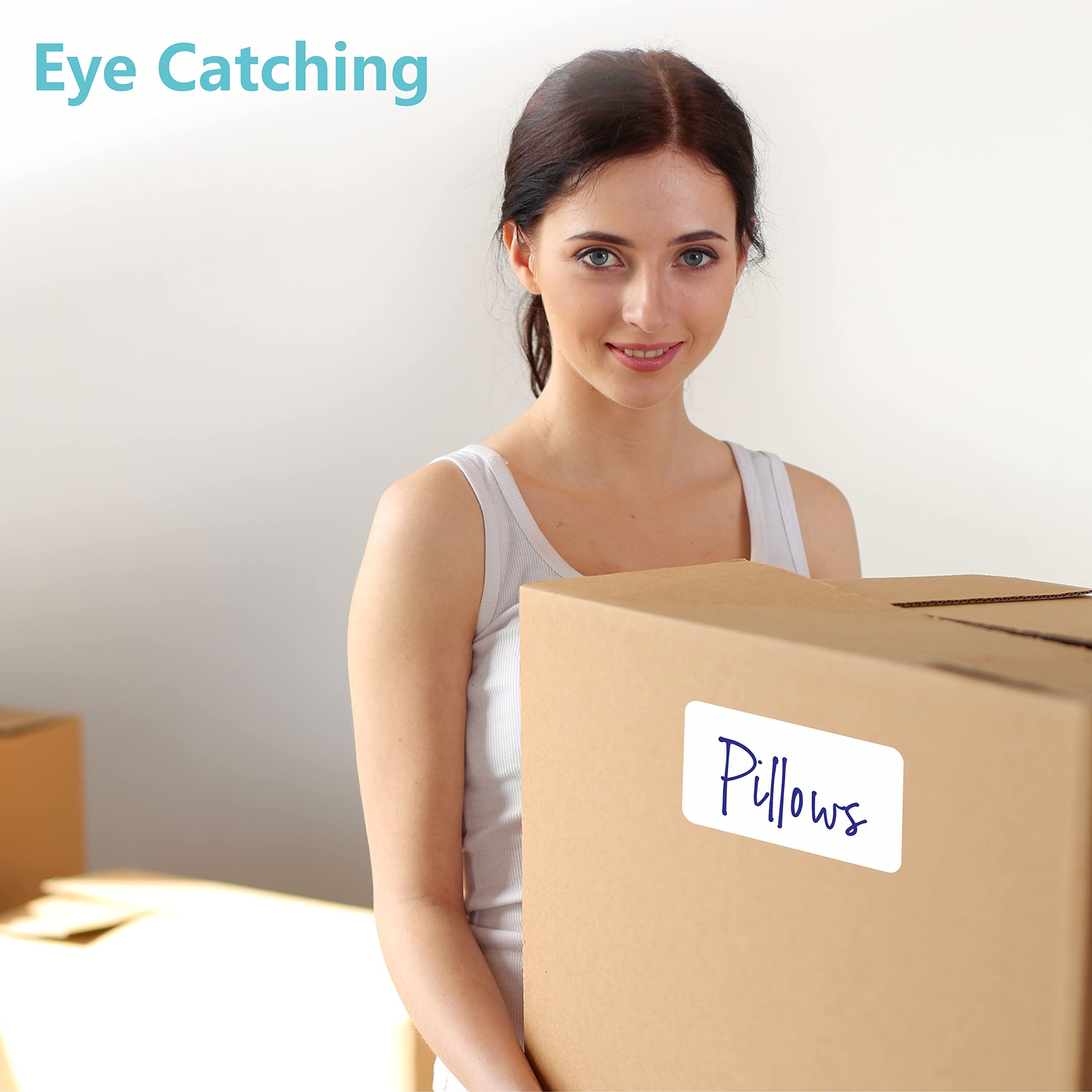 500 Blank Labels, Rectangular Color Code Label With Perforation Line ...