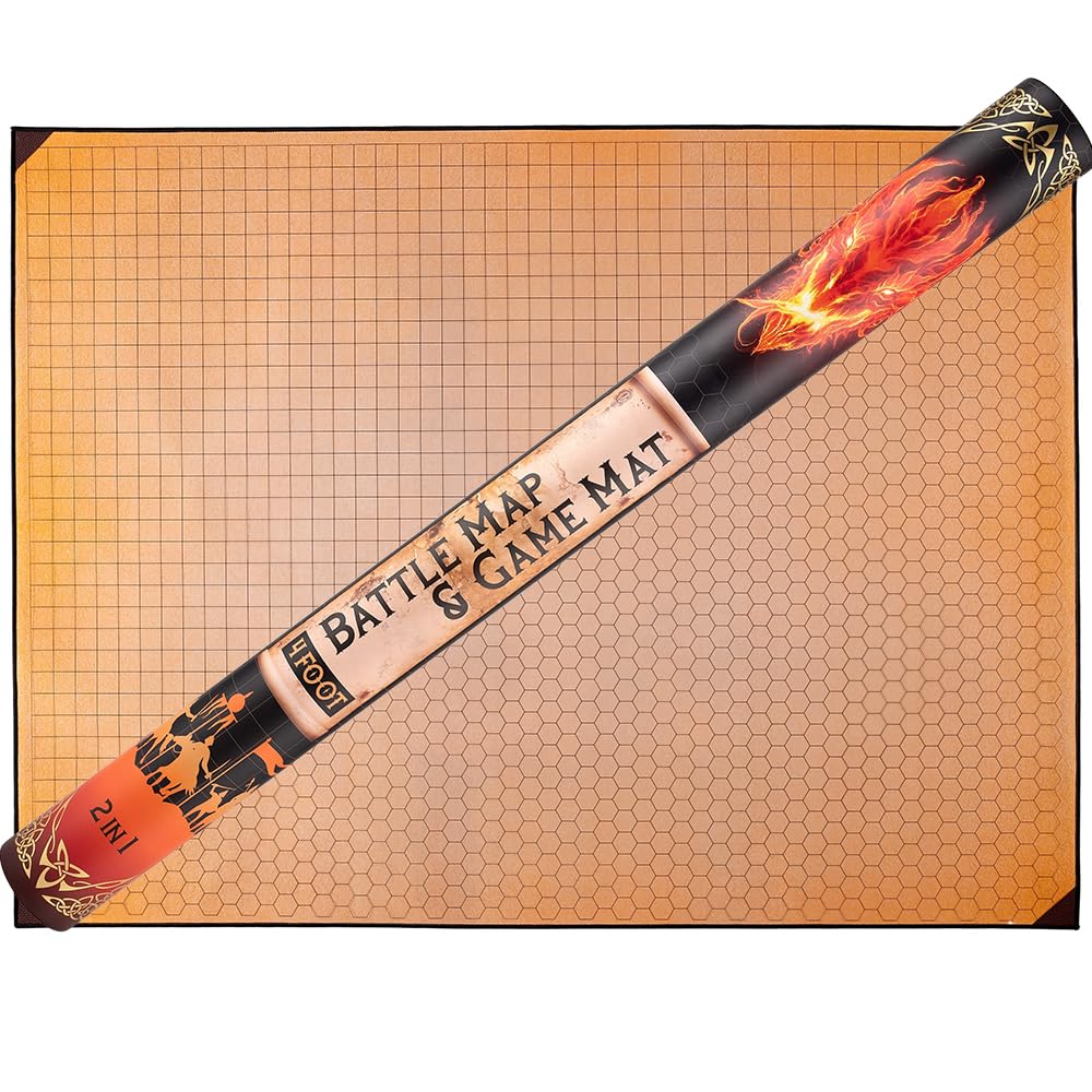 da Vinci's Room 2-in-1 DND Battle Map and 4 Foot Rubber Game Mat 48x36 ...