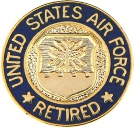 Amazon.com: US Air Force Retired Lapel Pin or Hat Pin (metal, 11/16 ...
