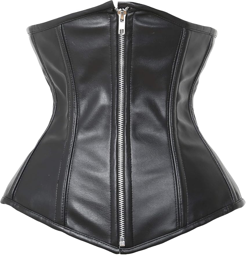 Killer Corsets Black Faux Leather Long Underbust Corset 26 26ins 66cm