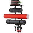 Amazon.com: Yoga Mat Holder Wall Mount, Yoga Accessory Mat Storage Rack ...
