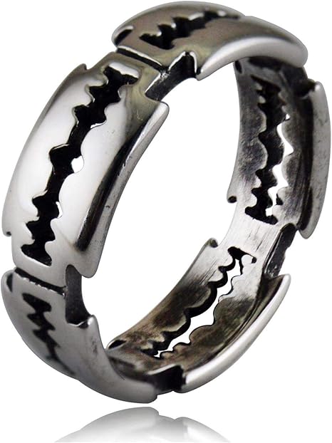 Gothic Style Blade Shape Ring Punk Titanium Steel Razor Blade Ring ...