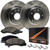 Amazon.com: Max Advanced Brakes Premium OE (Original Equipment) Front Rotors with Ceramic Brake ...