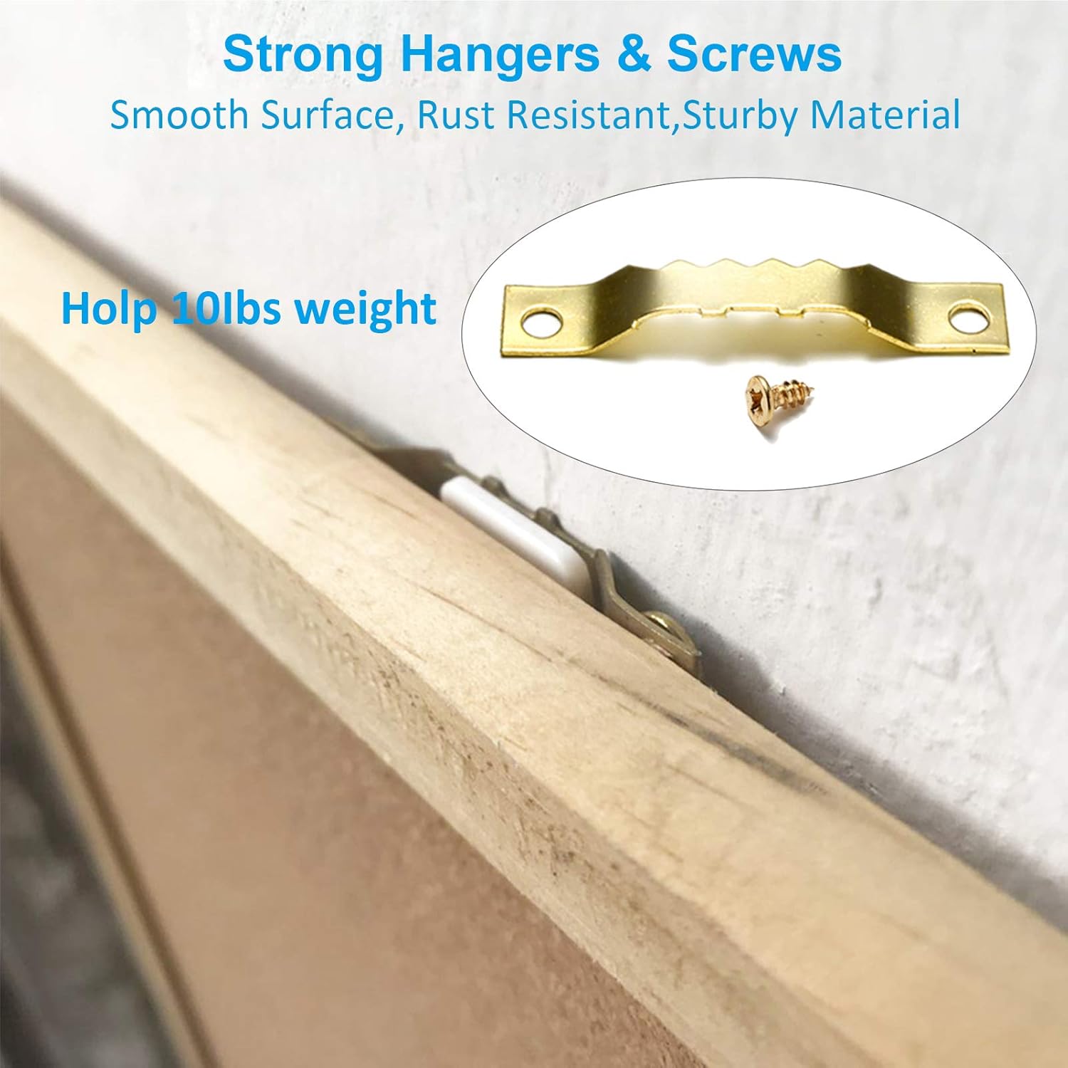YHYZ Sawtooth Picture Frame Hangers Set with Screws (Gold), Sawtooth ...