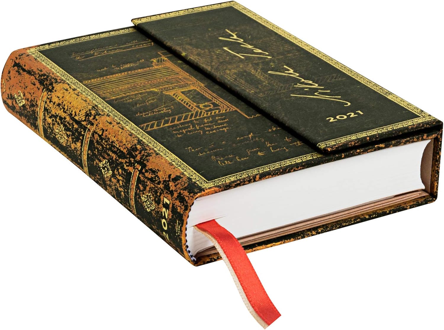 Paperblanks | 12 Month Planners 2021 | Tesla, Sketch of a Turbine | Day ...