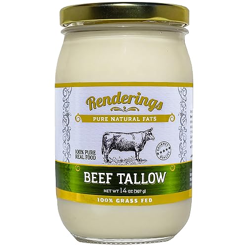 Renderings Beef Tallow, 100% Grass-Fed & Finished, Cooking, Baking and ...