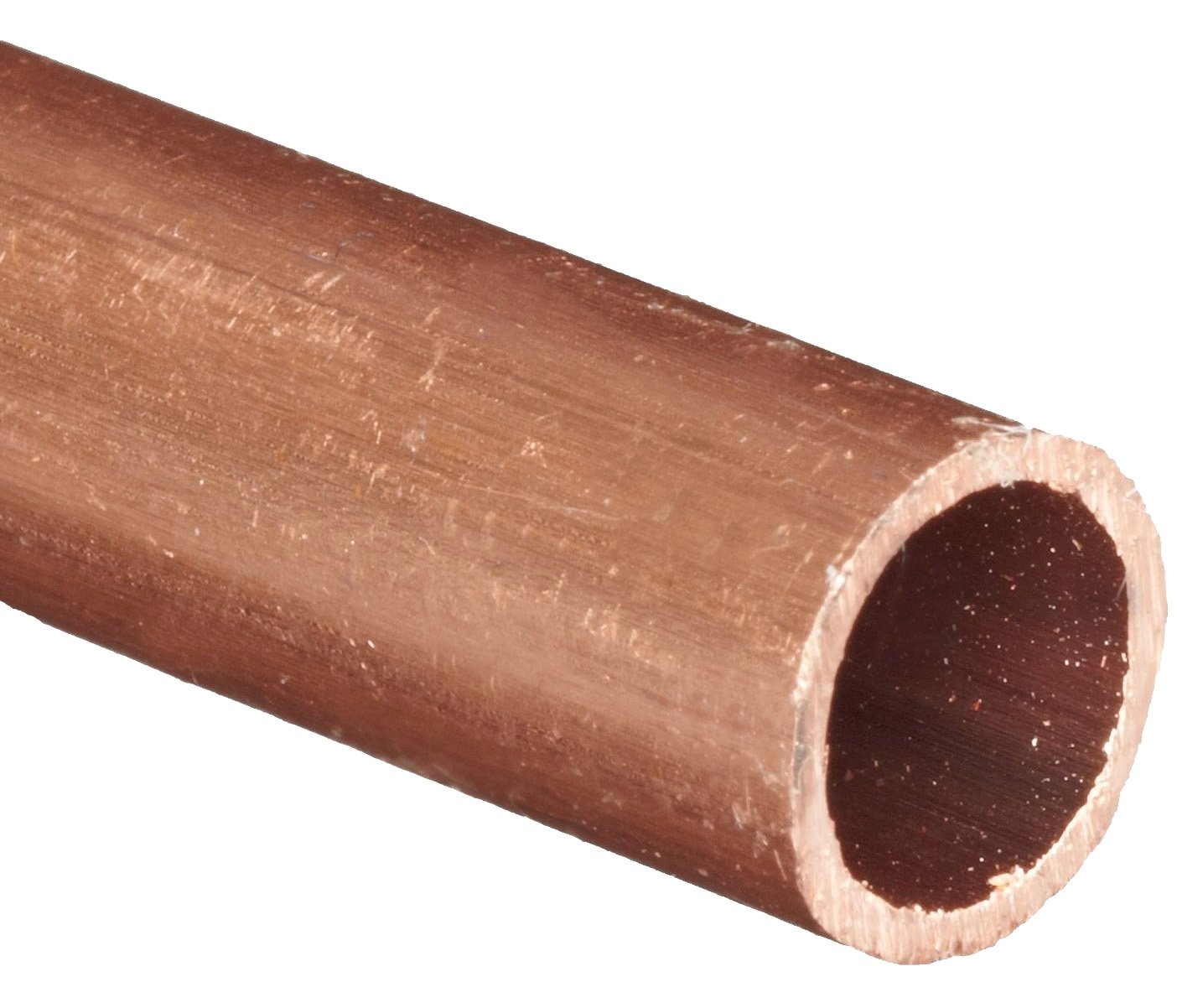 Copper 101-H04 Round Tubing, ASTM F68, 3/4" OD, 0.68" ID, 0.035" Wall ...