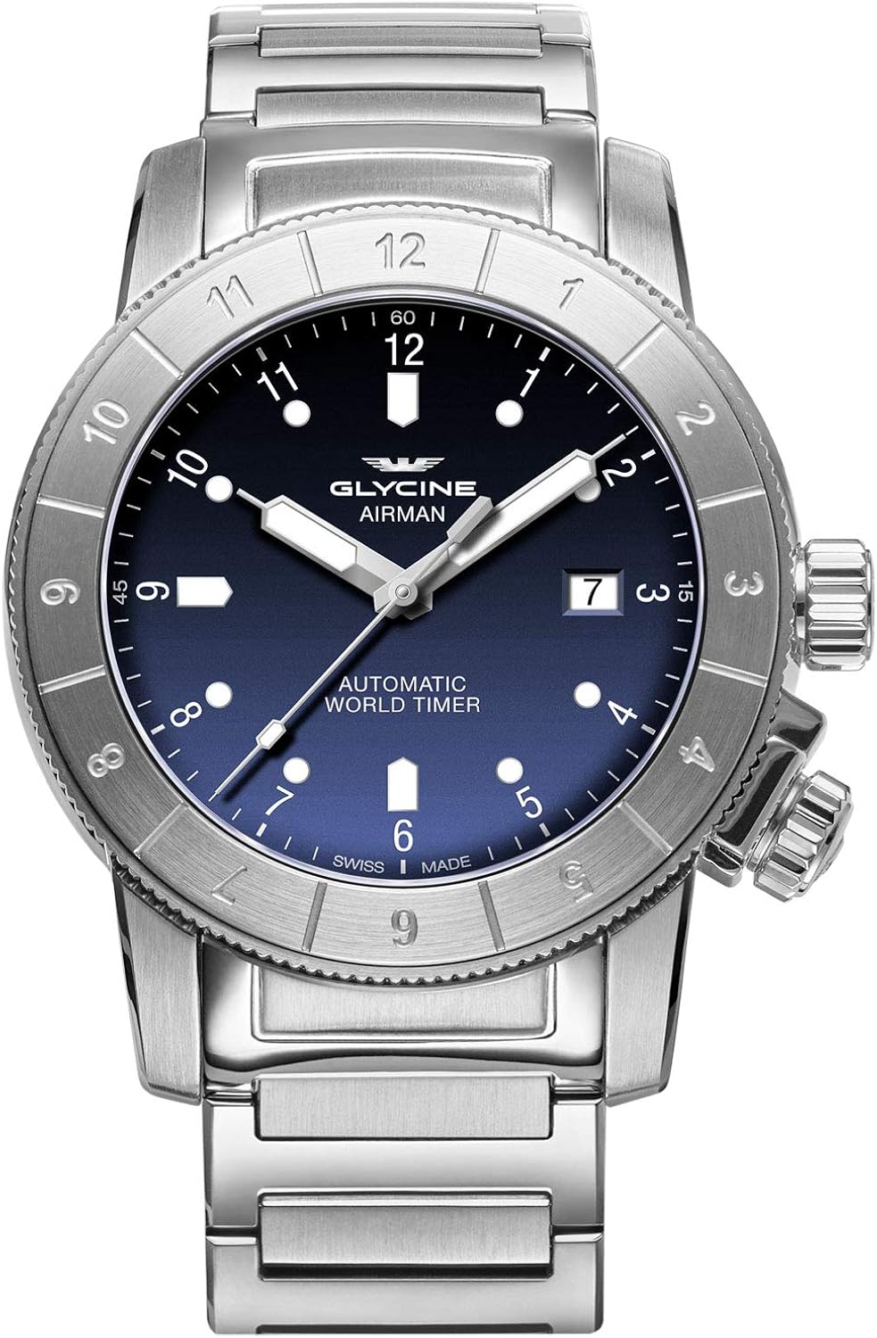 Glycine Airman Mens Analogue Automatic Watch with Stainless Steel ...