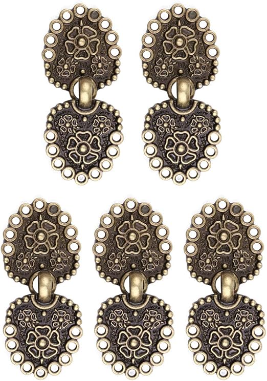 Freebily 5 Pairs Cape Cloak Clasp Fasteners Sew On Hooks and Eyes ...