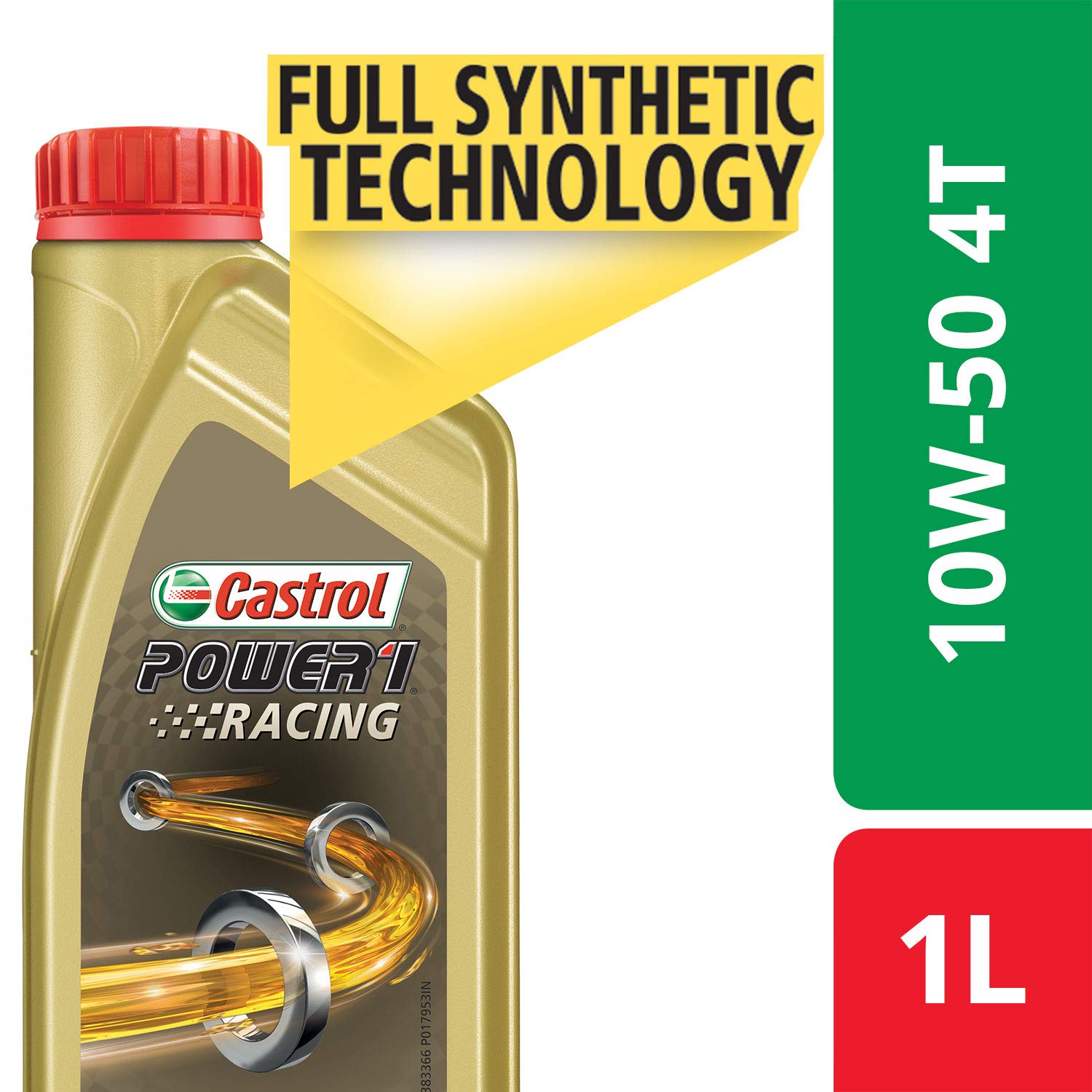 Castrol Power1 Racing 4T 10W-50 Petrol Engine Oil for Bikes (1 L ...