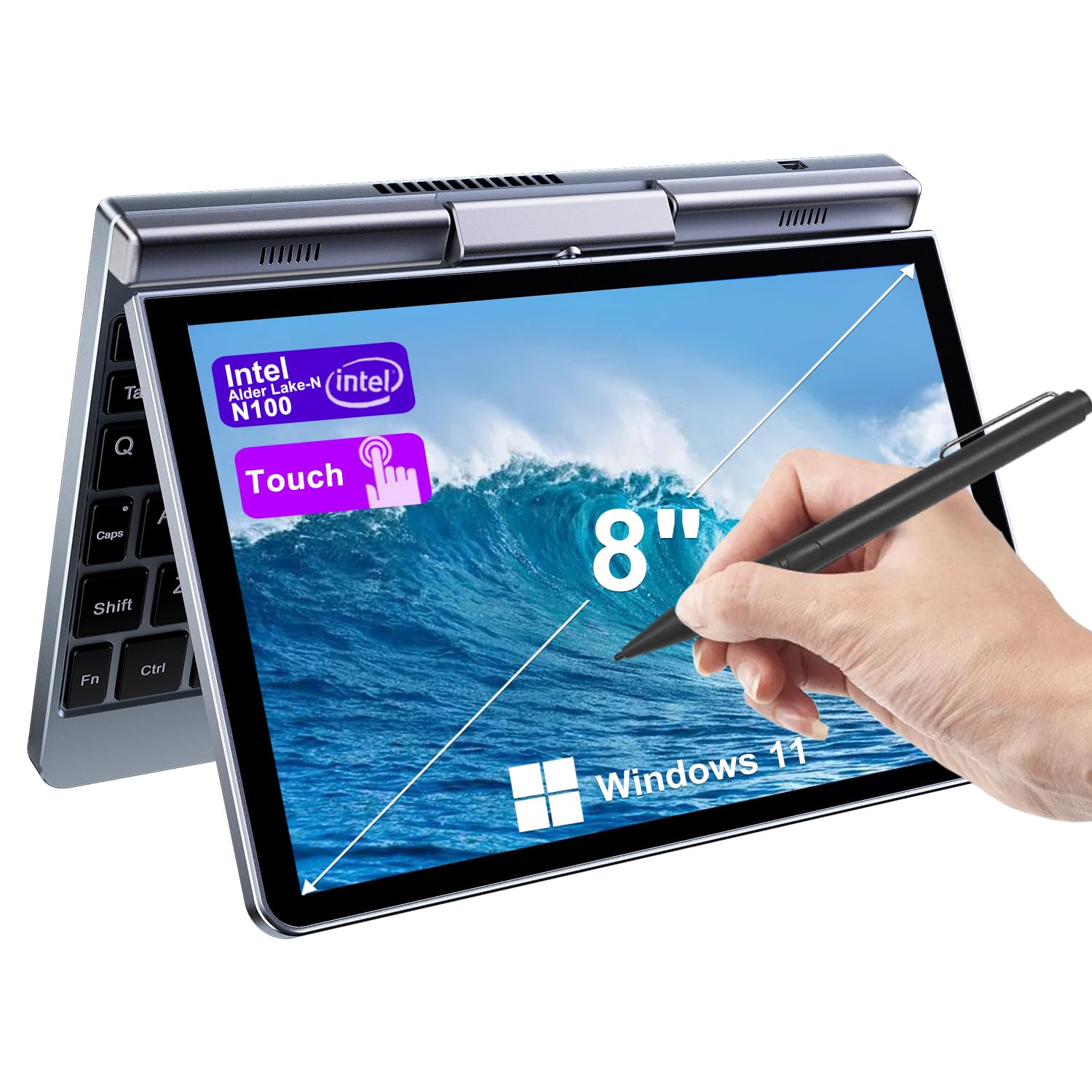Mua Crelander 2-in-1 Mini Laptop | 8-Inch Touchscreen Portable Small ...