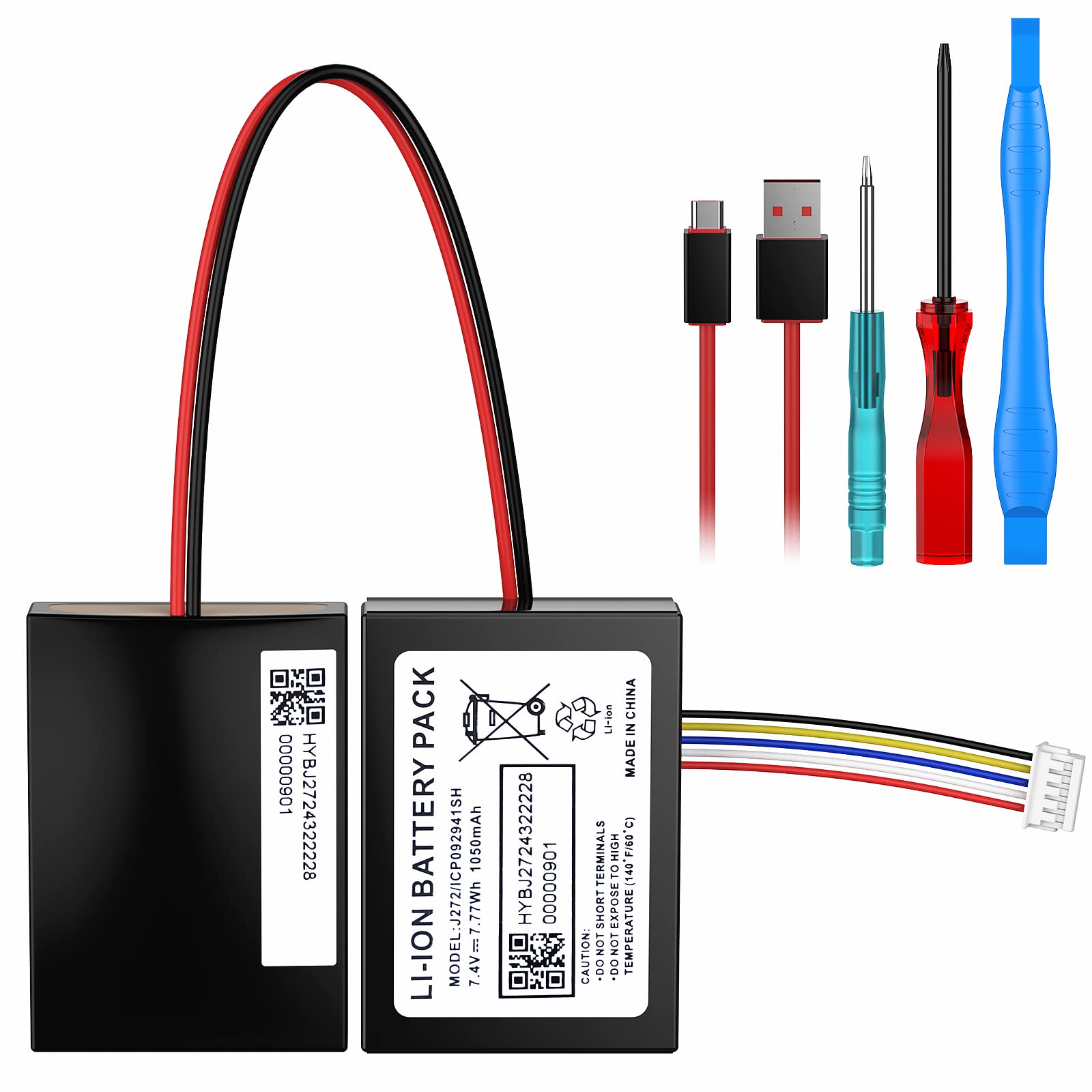 Battery for Beats Pill 2.0 Speaker Kratax 1050mAh Li-ion 7.4 V ...