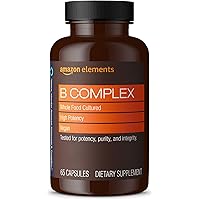 Amazon.com: Amazon Elements B Complex, High Potency, 83% Whole Food ...