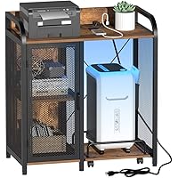 Amazon.com: VEDECASA Large Printer Stand with Charging Station and LED ...