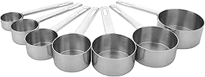 Amazon.com: MIU France 7-Piece Stainless Steel Measuring Cup Set : Home ...