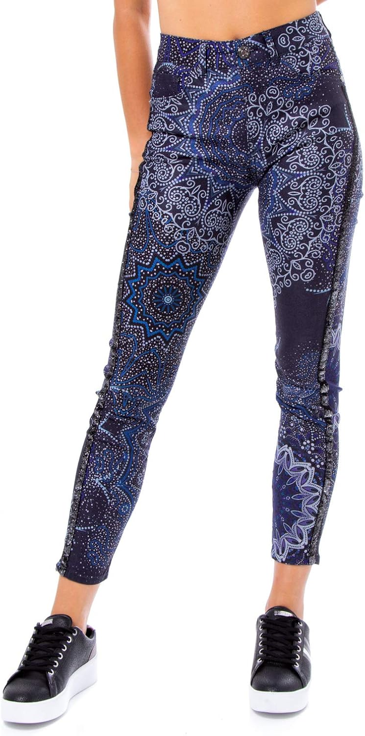 Desigual Pantaloni Donna Pant yallon 19wwpn06 44 (XL) Blu: Amazon.it ...