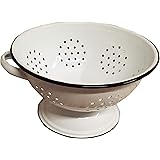 Amazon.com: Cream vintage style enamel colander: Kitchen & Dining