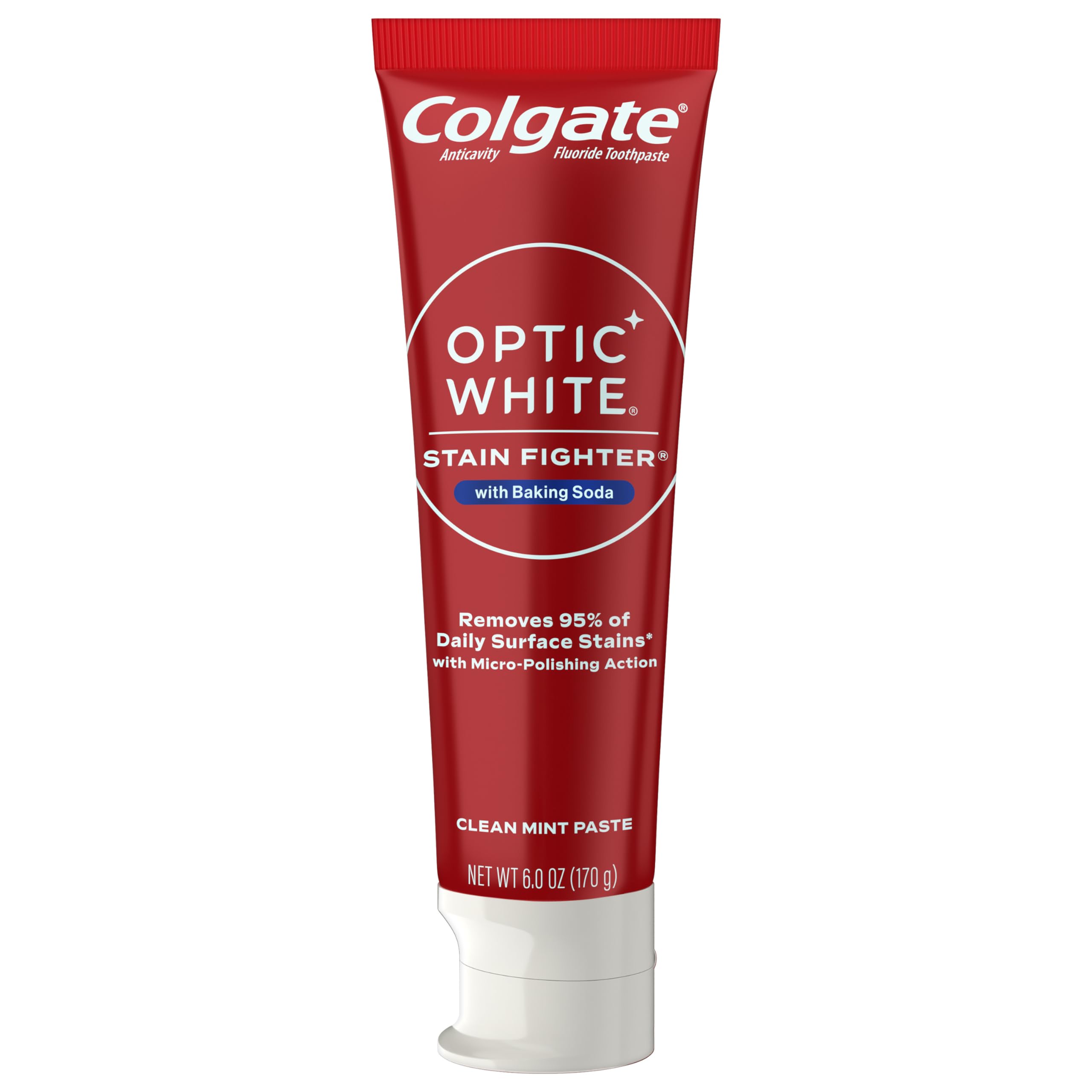Colgate Optic White Stain Fighter With Baking Soda Whitening Toothpaste ...
