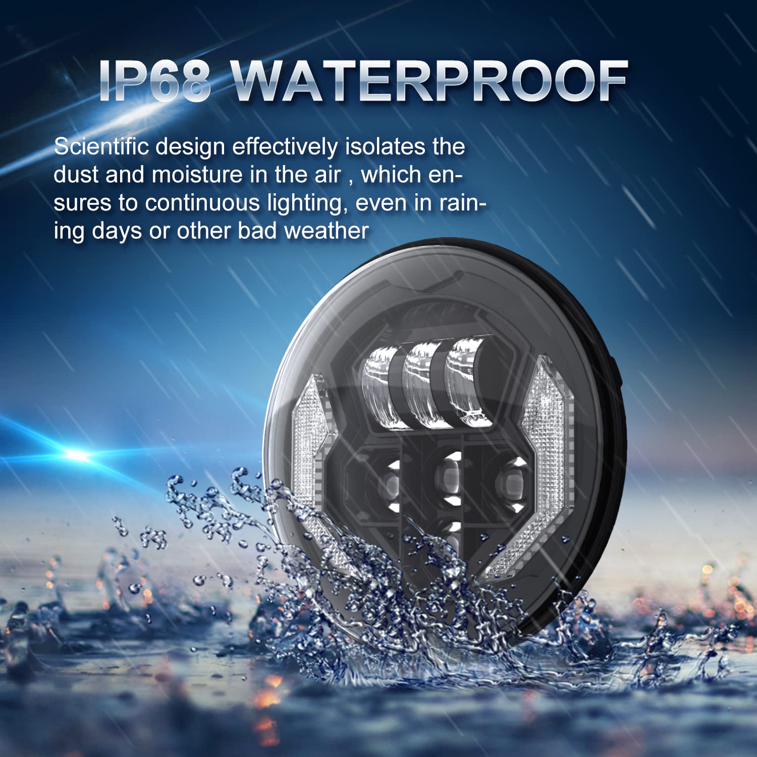 Mua Sinoparcel Upgraded 7 Inch Round Headlight with DRL/Amber Turn ...