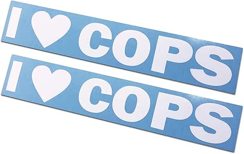 Amazon.com: 2 Pack - I Love Cops Decals/Stickers 1.75x10: Automotive