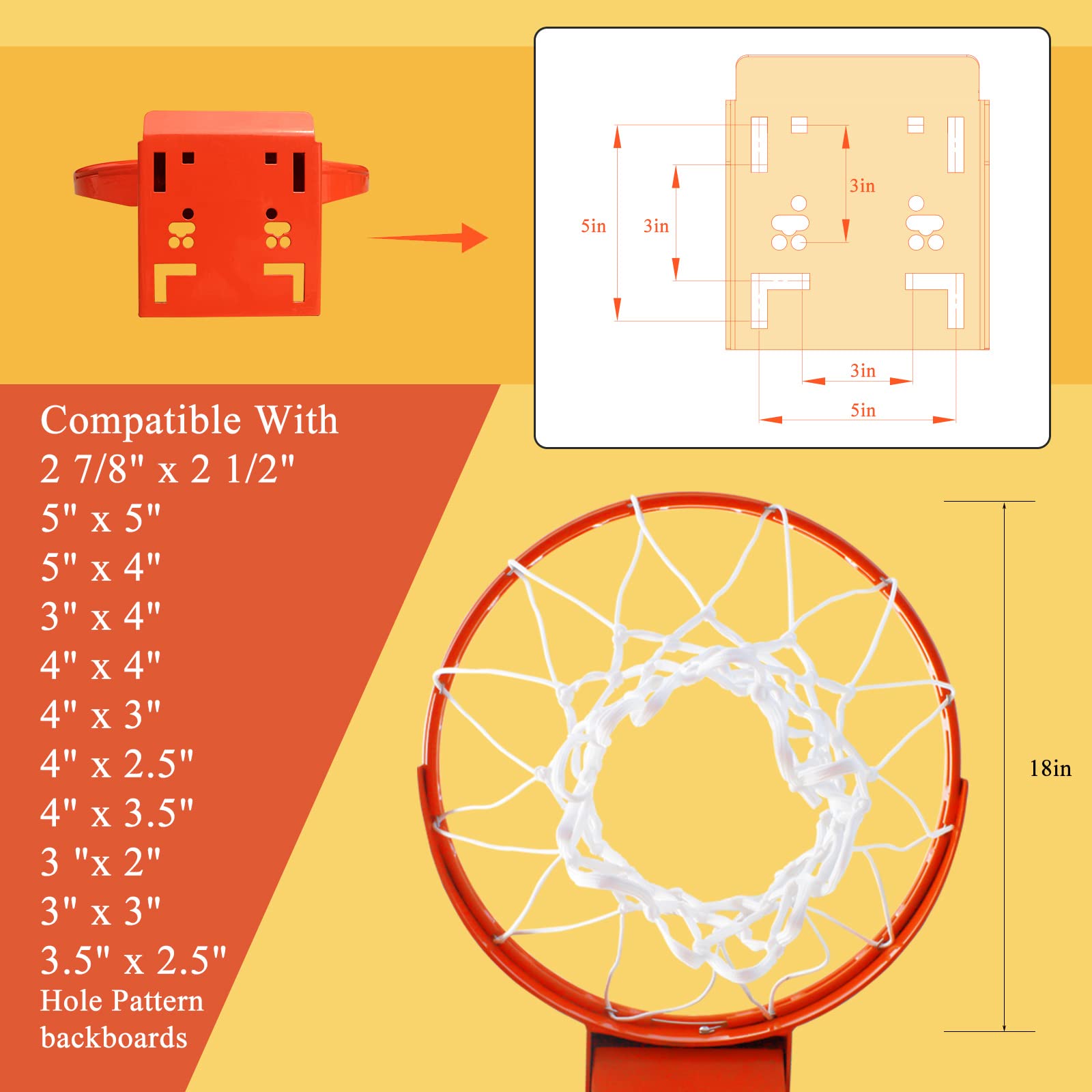 PROGOAL Breakaway Double Spring Basketball Rim, Heavy Duty Pro Slam ...