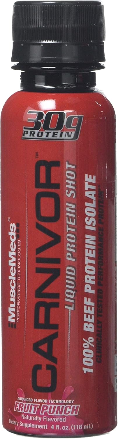 MUSCLEMEDS Carnivor 30g Liquid Protein Shot Fruit Punch, 4 oz – BigaMart
