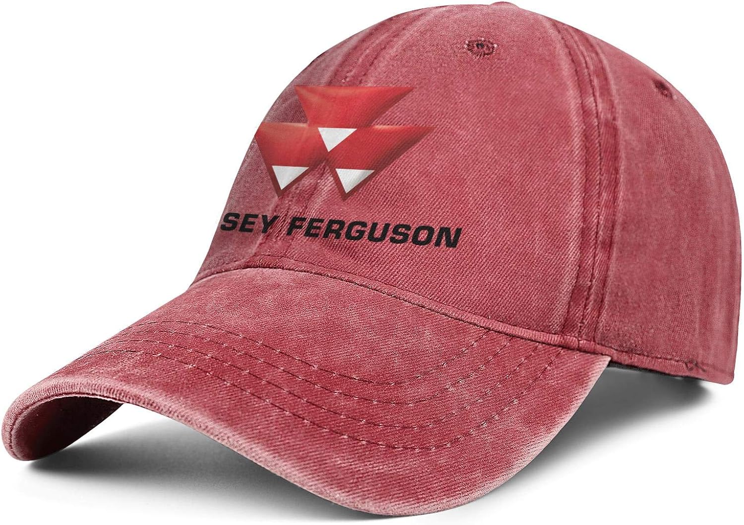 Amazon.com: Men/Womens Red Massey-Ferguson-Logo- Flat-Along Adjustable ...