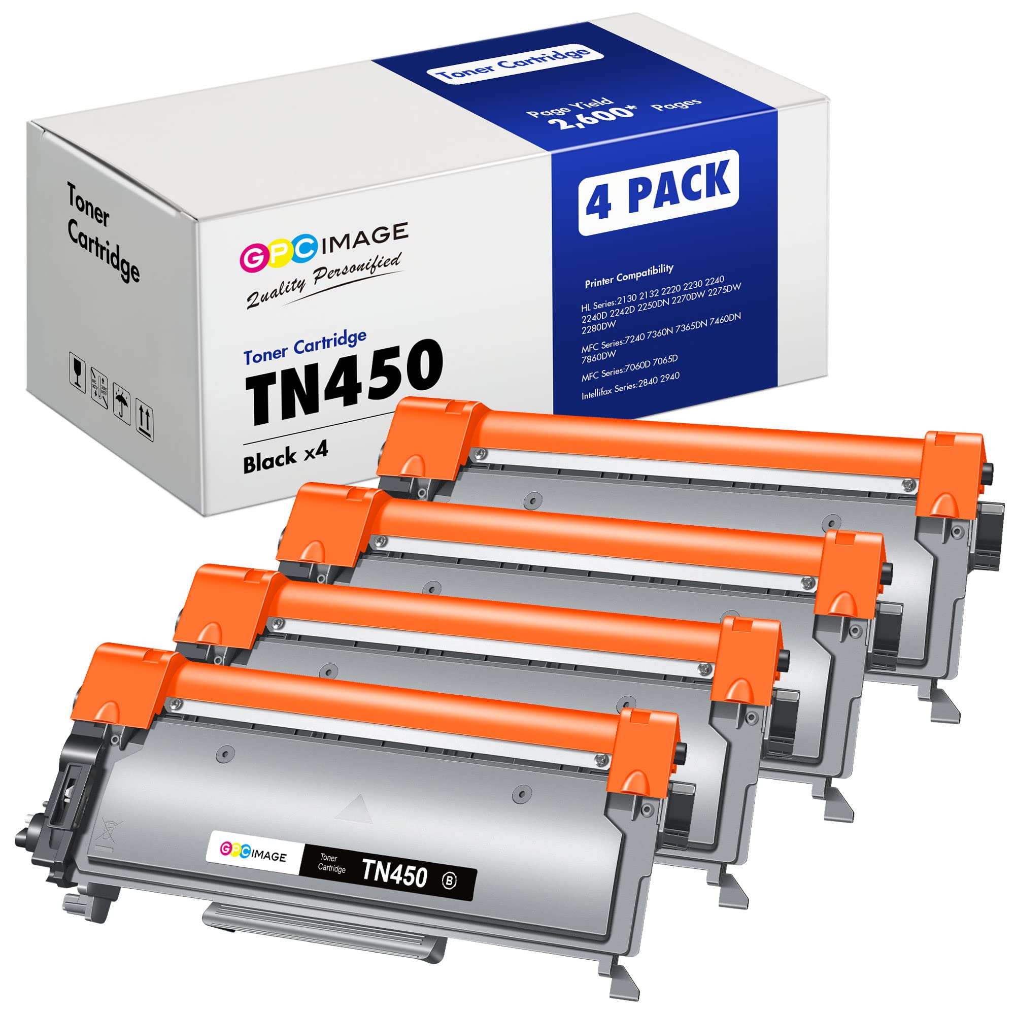 GPC Image Compatible Toner Cartridge Replacement for Brother TN450 TN ...