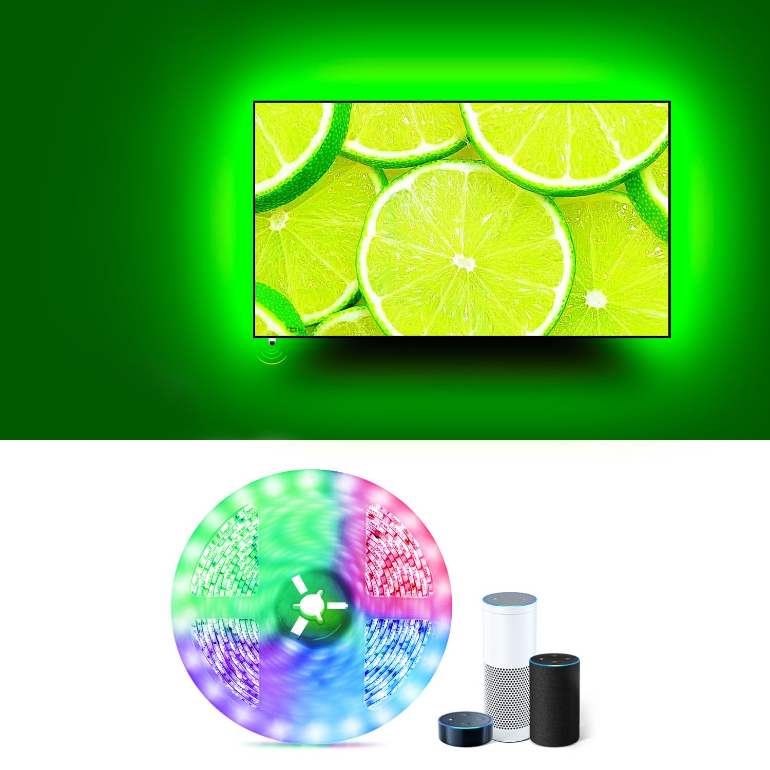 Upgraded TV LED Backlight for 85 Inch TV,19.6Ft USB Smart WiFi LED ...