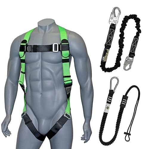 AFP Universal Full-Body Fall Protection Safety Harness with Dorsal D ...