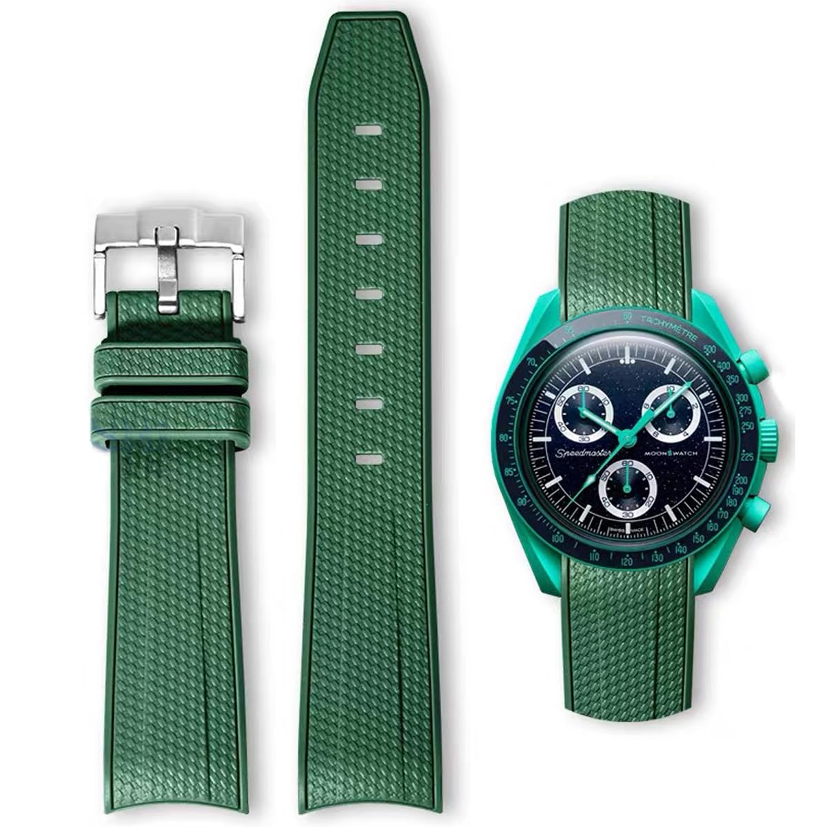 Bands for Moonswatch Watch Rubber for Omega x Swatch MoonSwatch 20mm ...