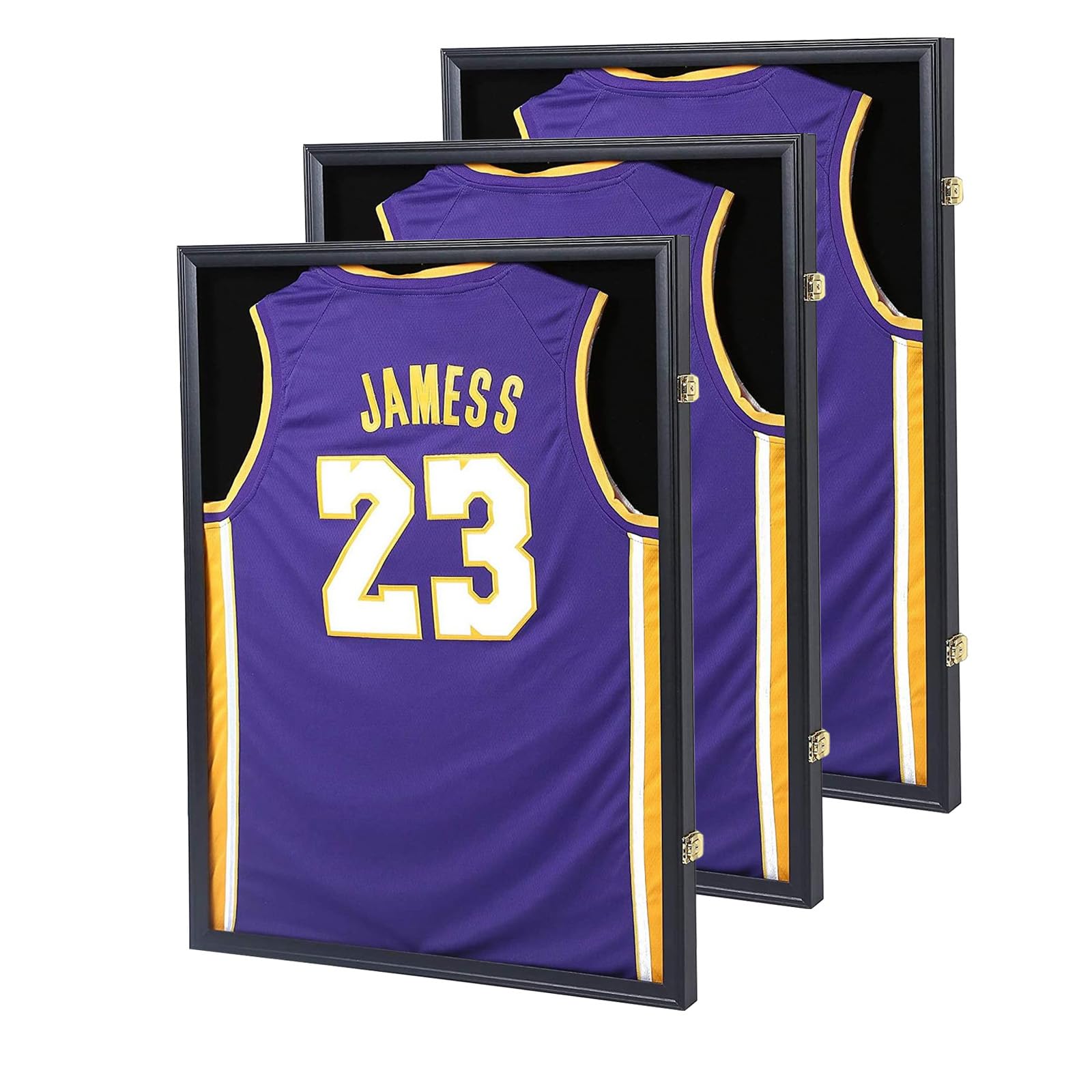 Jersey Display Frame Case 3 Pack, Large Lockable Shadow Box Sports ...