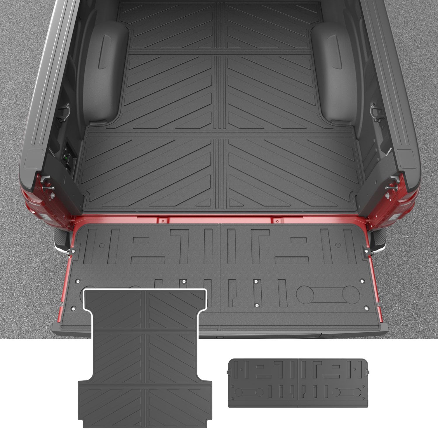 powoq 5.5FT Truck Mat Compatible with 2021 2022 2023 2024 Ford F150 ...