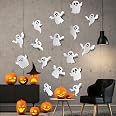 Amazon.com: 34Pcs Halloween Ghost Wall Decor 3D Ghost Wall Stickers ...