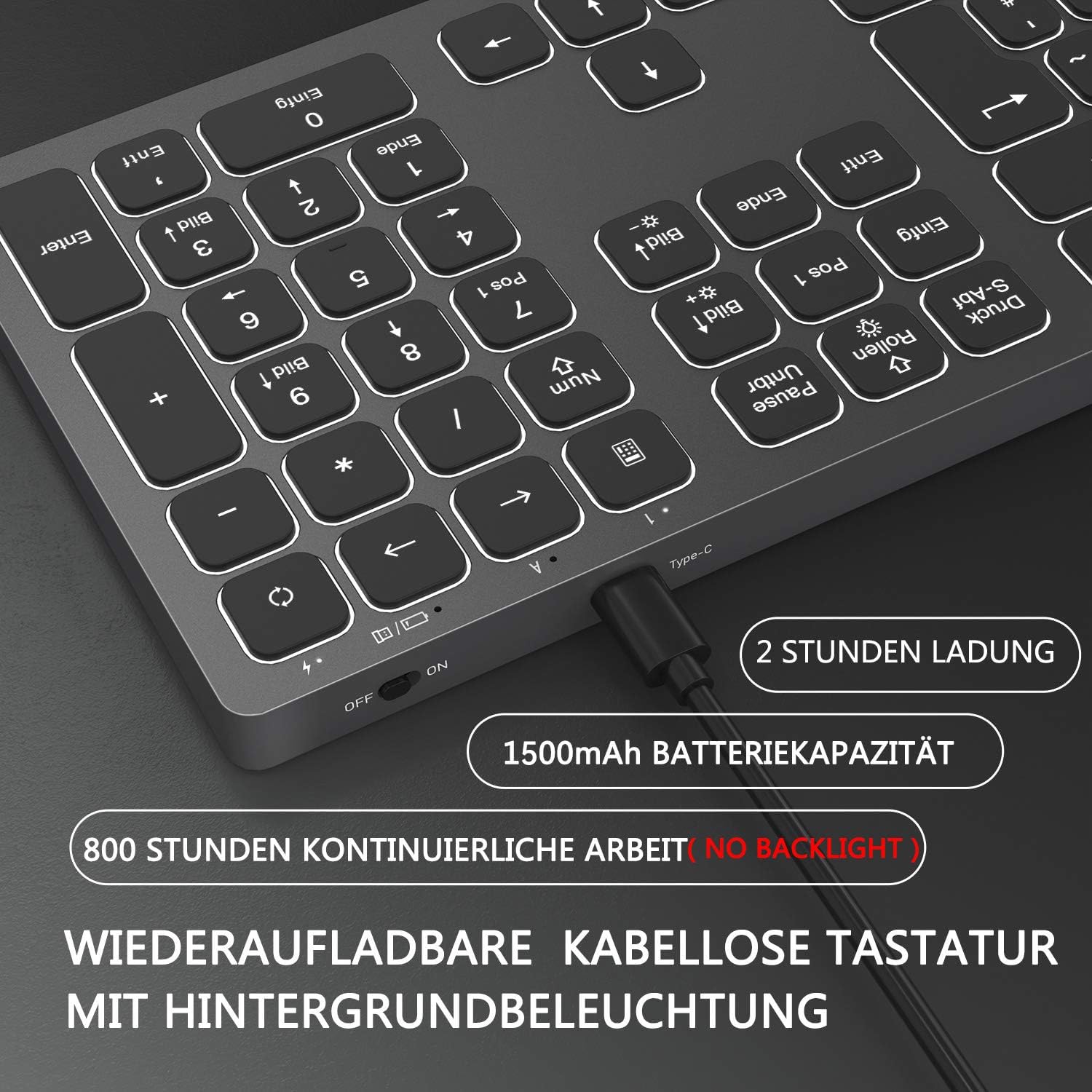 Mua seenda Illuminated Wireless Keyboard, Wireless Keyboard with White ...