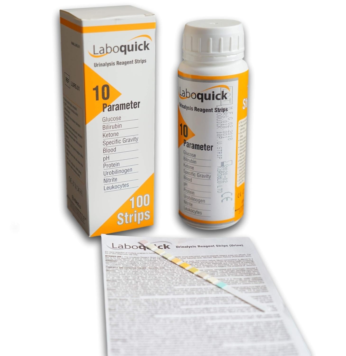 LABOQUICK 10 Parameter Urinalysis Multisticks Urine Strip Test Stick ...