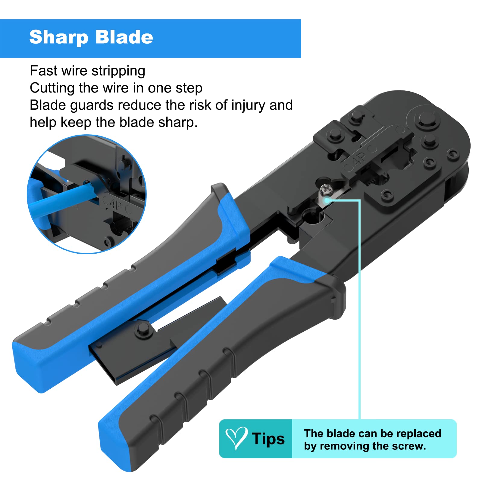 Mua LEENUE RJ45 Crimping Tool, Ethernet Crimping Tool, Ratchet Crimping ...