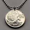 1984 Philippines Pilipinas 50 Sentimo coin pendant Filipino Monkey ...