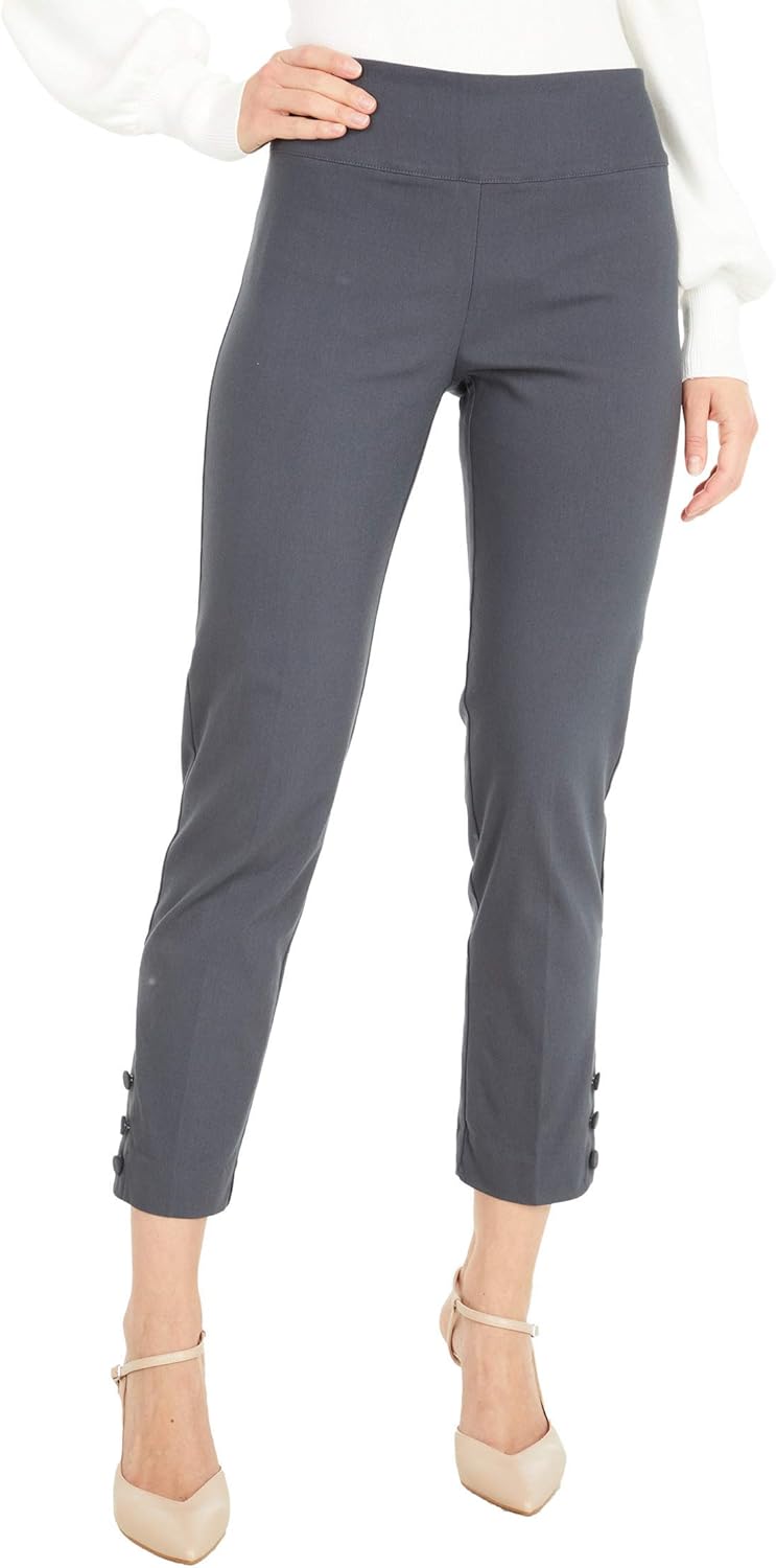 Amazon.com: Elliott Lauren Control Stretch Pull-On Crop Pants with ...