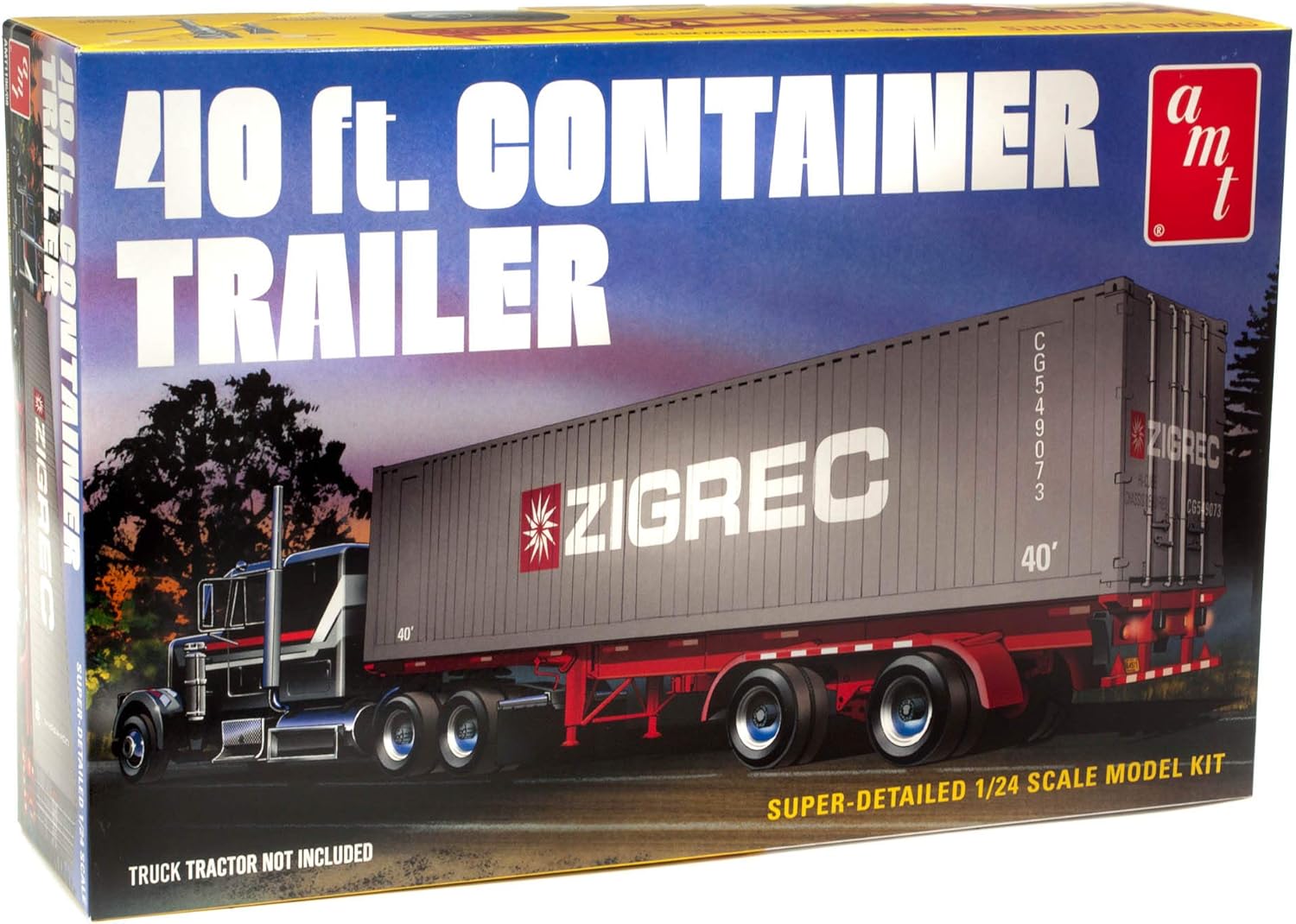 AMT 40' Semi Container Trailer 1/25 Scale Model Kit: Amazon.ca: Automotive