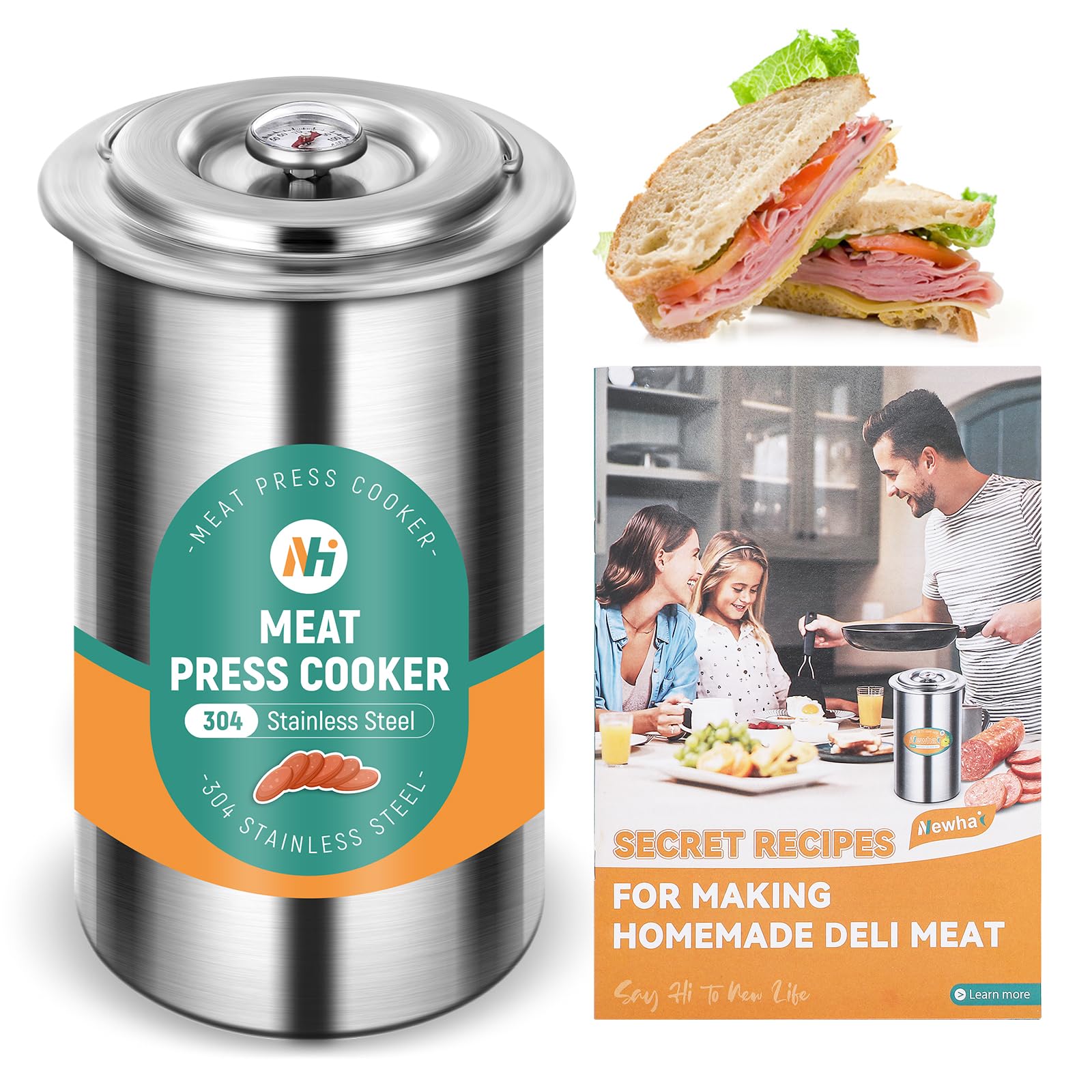 Newhai Ham Maker Meat Press Tool for Making Ham Meat Deli Lunch Maker ...