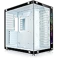 Amazon.com: GIM ATX Mid-Tower Case White Gaming PC Case 2 Tempered ...