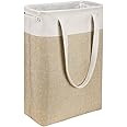 Amazon.com: i BKGOO Laundry Basket with Handles Beige&Khaki-Slim ...